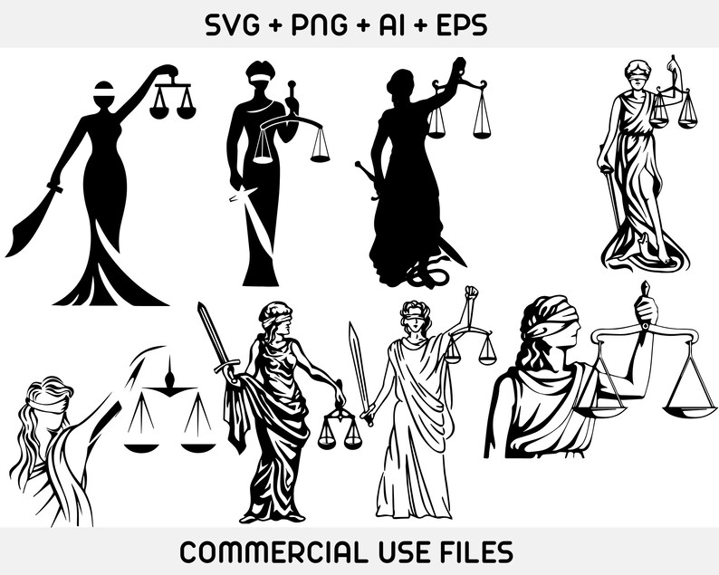 Themis SVG Bundle Themis SVG Themis Silhouette Lawyer Svg - Etsy