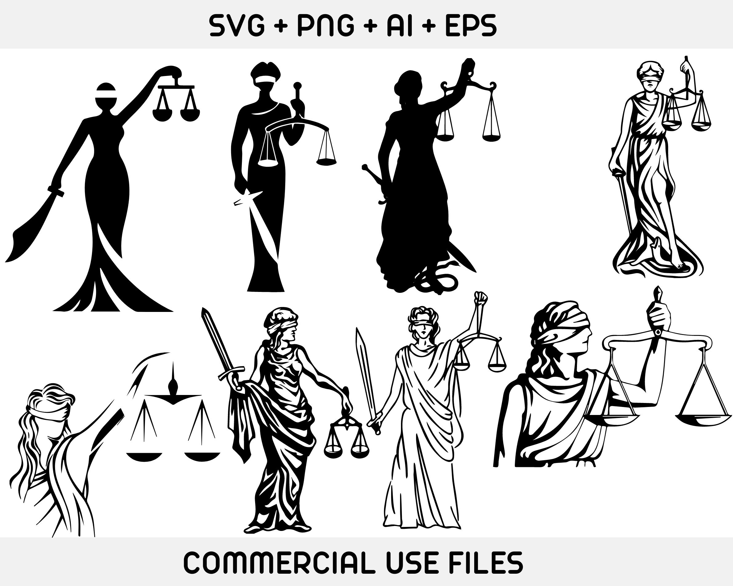 Themis SVG Bundle Themis SVG Themis Silhouette Lawyer Svg - Etsy