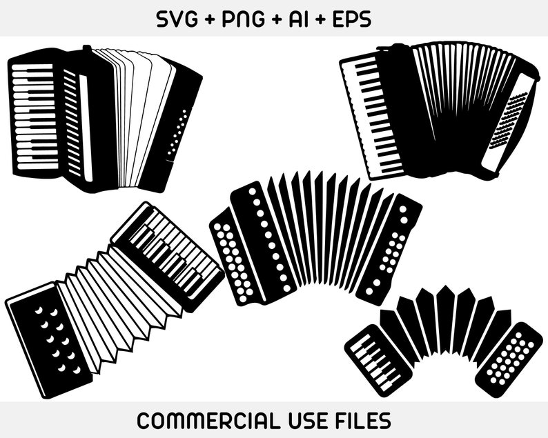 Accordion SVG Accordion Cut File Accordion PNG Accordion - Etsy
