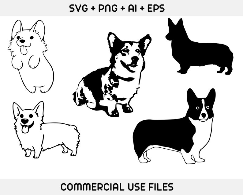 Bundle Corgi Dog Svg,corgi Dog Svg,corgi Svg,corgi Cut File,corgi ...