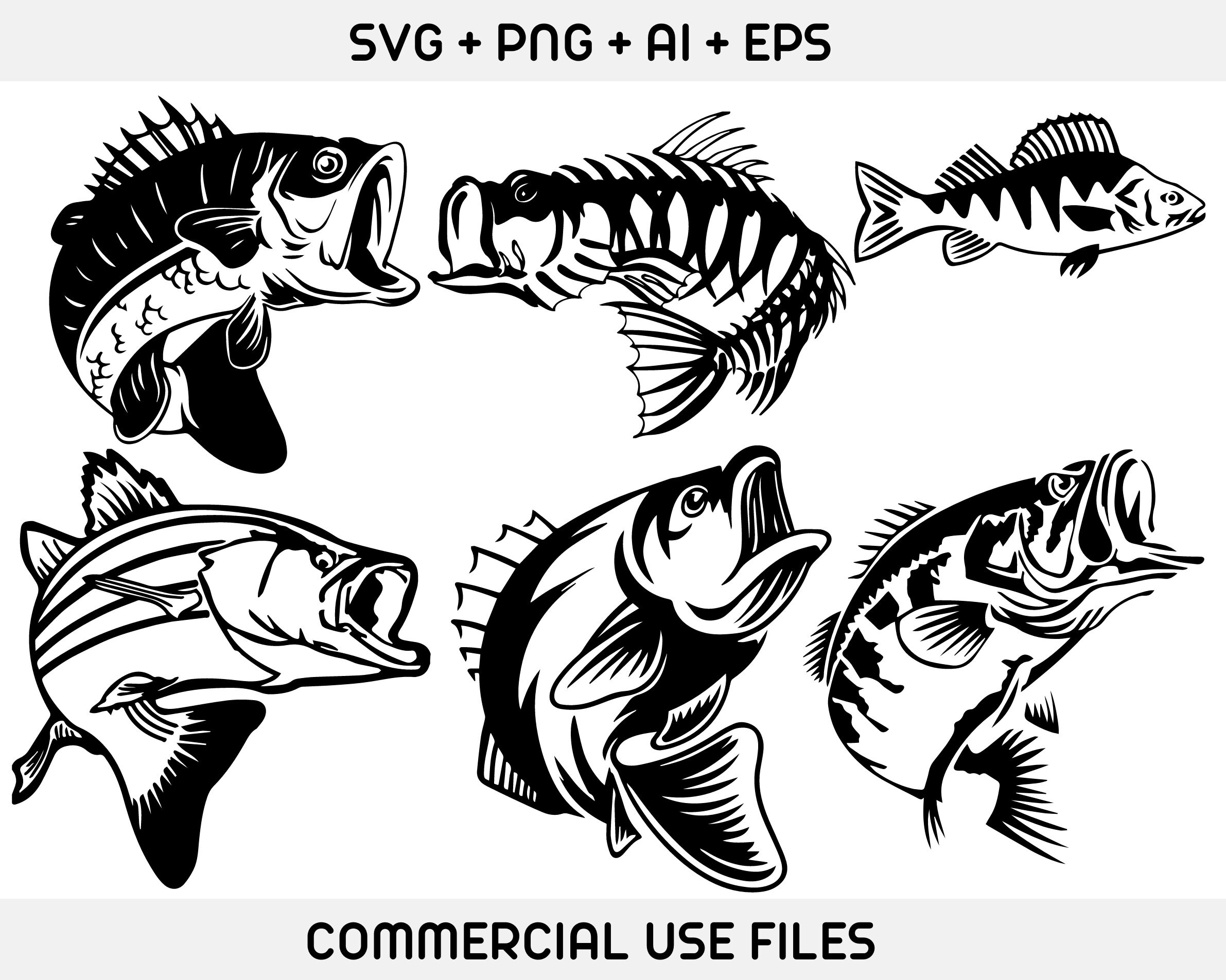 Perch Fish Svg, Fishing Svg,perch Svg Bundle, Perch Clipart, Perch ...