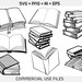 Book SVG, Open Book SVG , Library SVG , School Svg , Monogram , Clipart ...