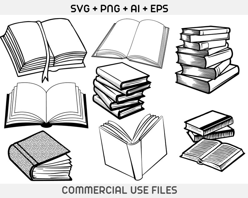 Book SVG Open Book SVG Library SVG School Svg Monogram - Etsy