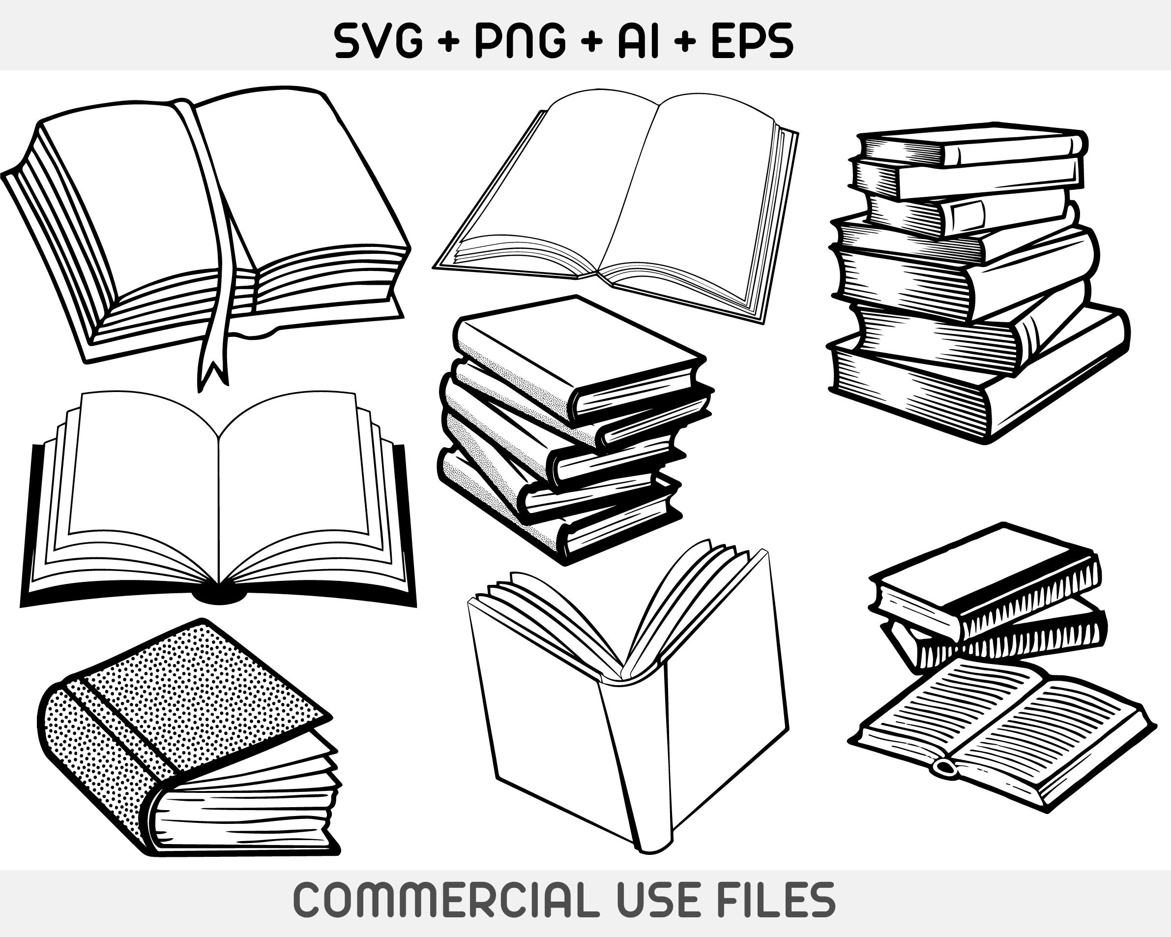 Book SVG, Open Book SVG , Library SVG , School Svg , Monogram , Clipart ...