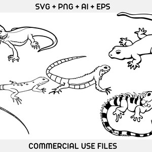 Lizard SVG Bundle, Gecko Svg, Reptile Svg, Lizard Clipart, Lizard ...