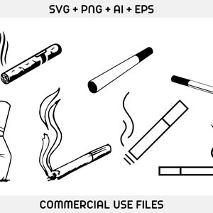 Cigarettes Svg File, Cigarette Svg, Cigarette Clipart, Cigarette ...