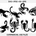 Scorpion SVG Bundle, Scorpion Png, Scorpion Eps,scorpion Silhouette ...