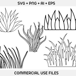 GRASS SVG BUNDLE, Grass Svg Clipart, Wild Grass Svg Cut Files for ...