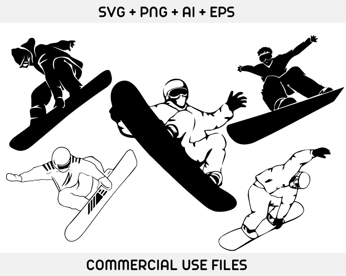 Snowboarding SVG Snowboard Svg Digital Download Snowboard - Etsy