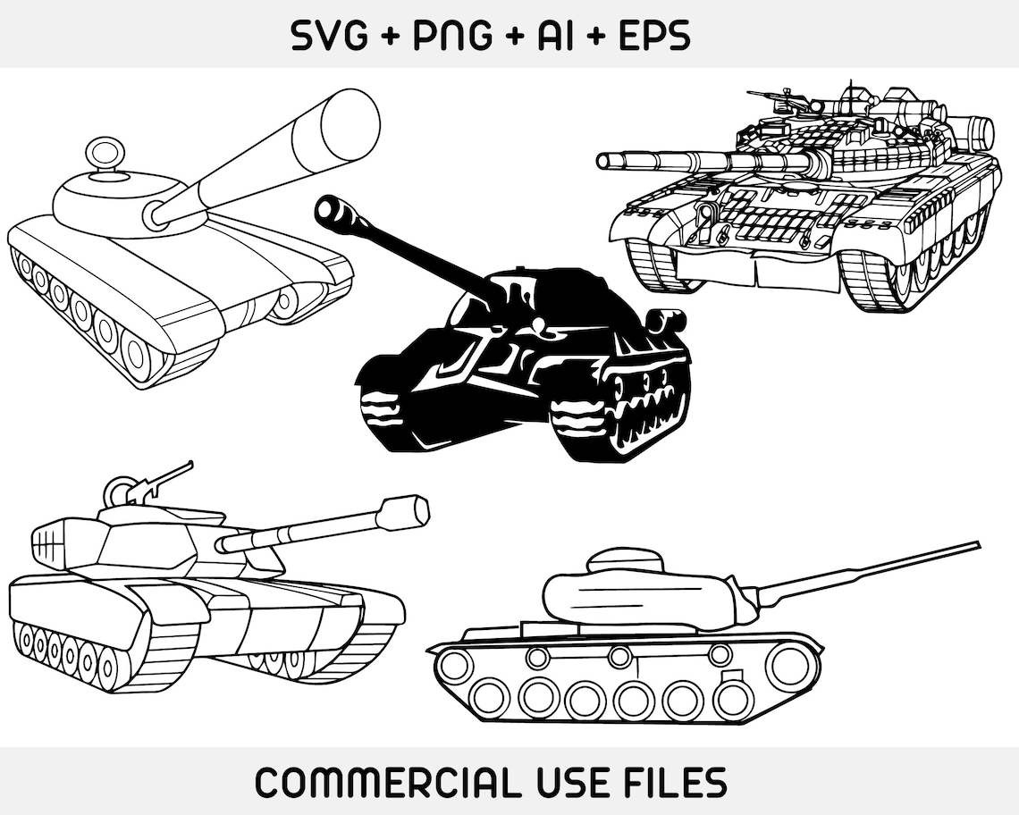 Panzer SVG Bundle Militärpanzer SVG Militärpanzer SVG Armee - Etsy.de