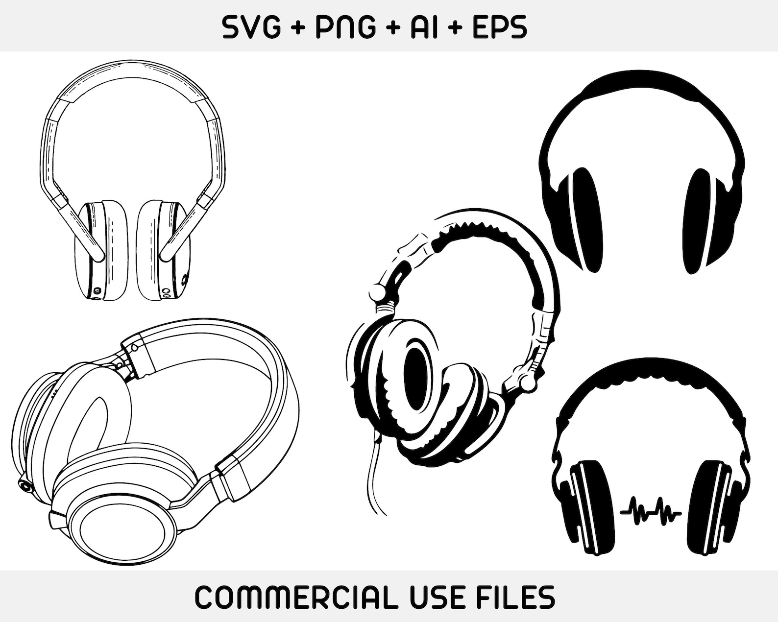 Headphone Svg Headset Svg DJ Svg Music Svgheadphones - Etsy