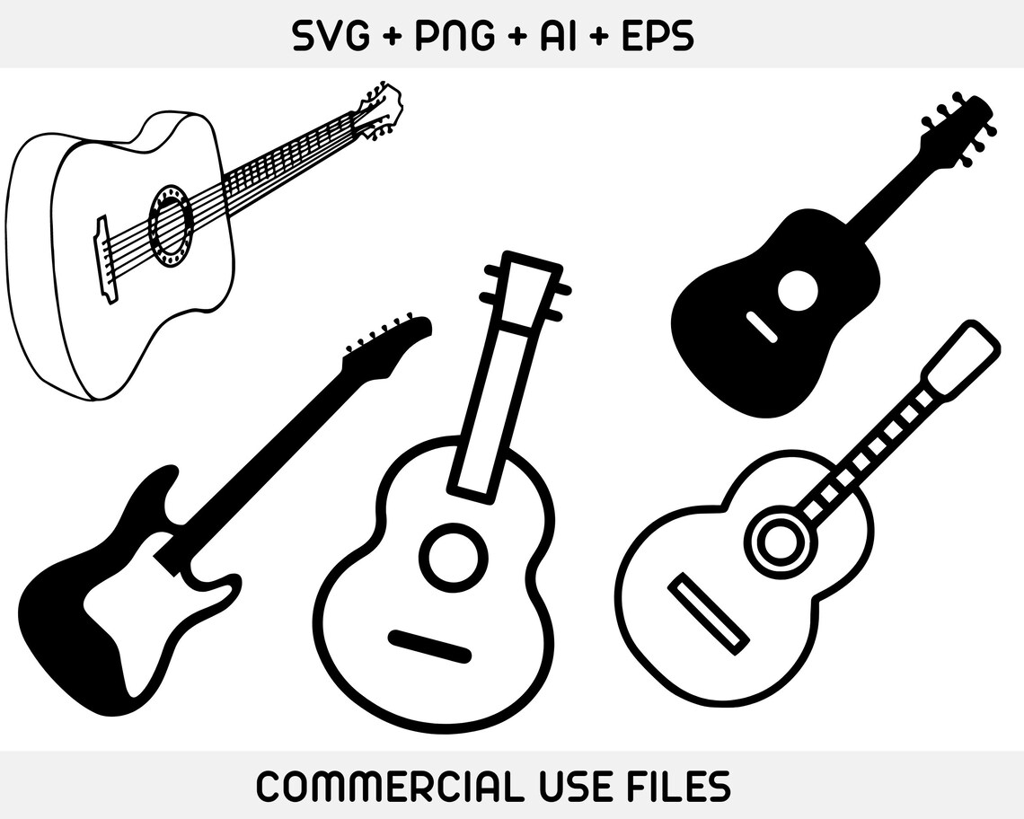 Guitar Bundle Svg guitar Svg Guitars Svg Instruments - Etsy