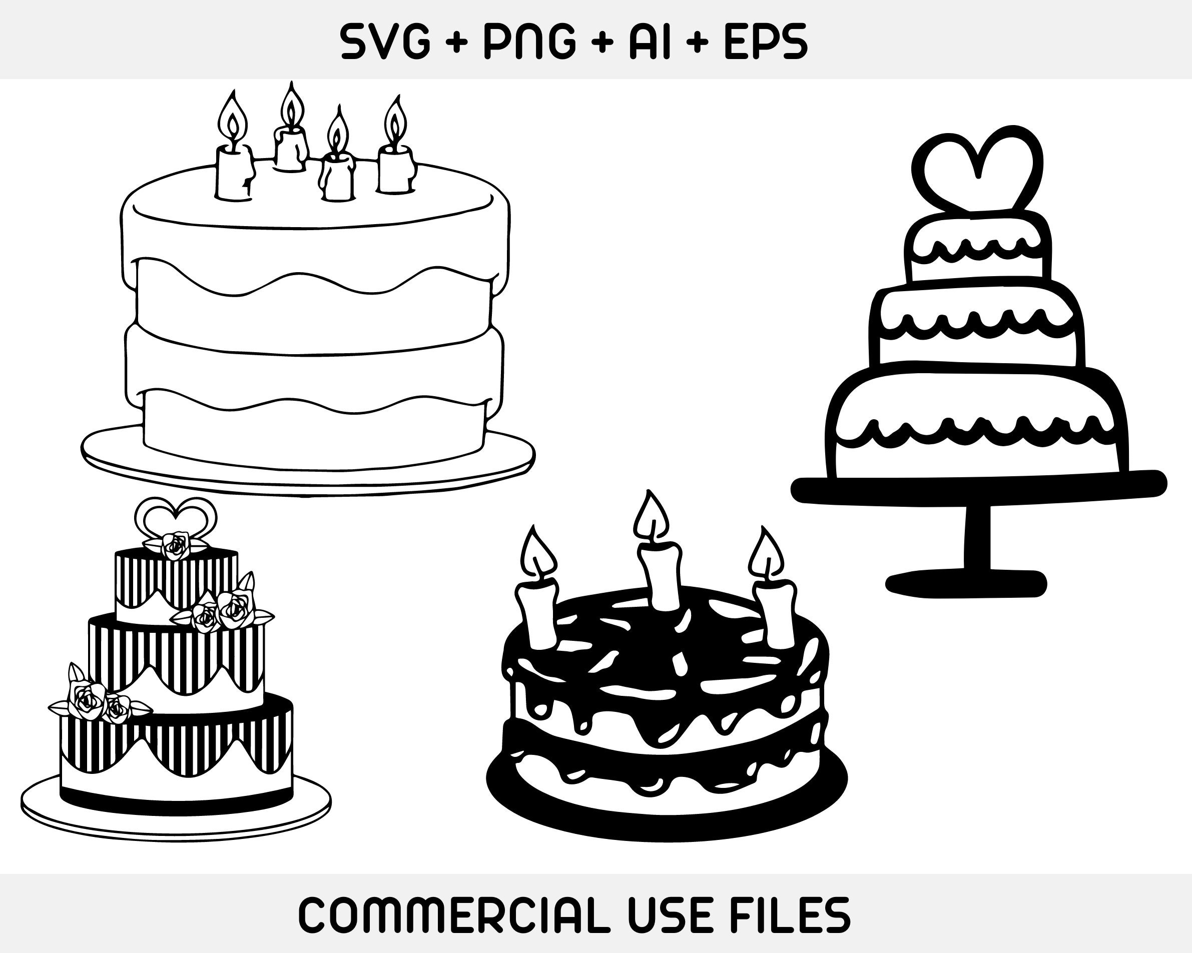 Cakes Svg Birthday Svgbirthday Cake Svg Dessert Svg Baking - Etsy UK