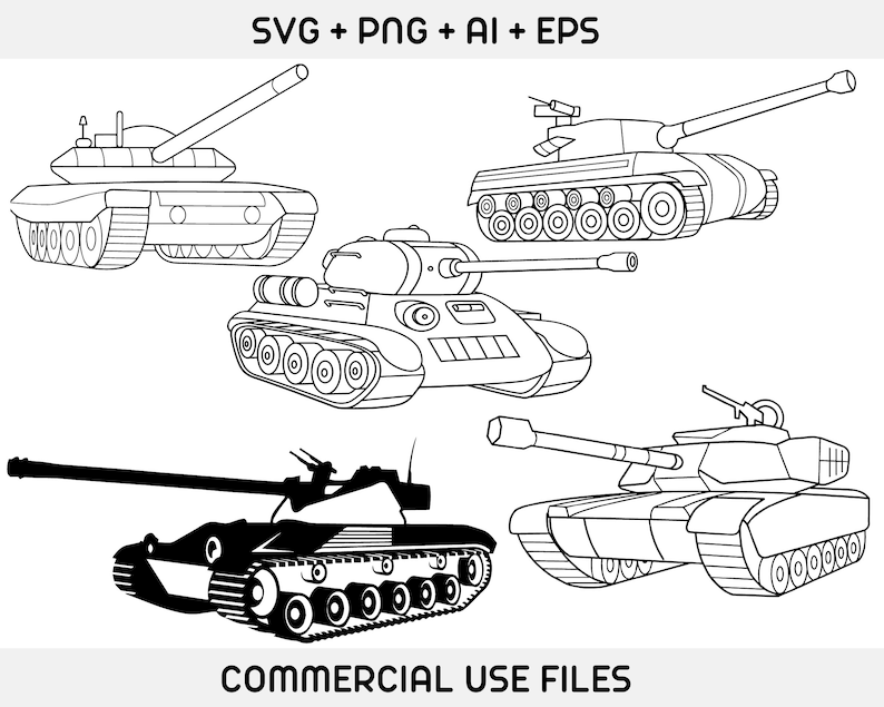 Panzer SVG Bundle Militärpanzer SVG Militärpanzer SVG Armee - Etsy.de