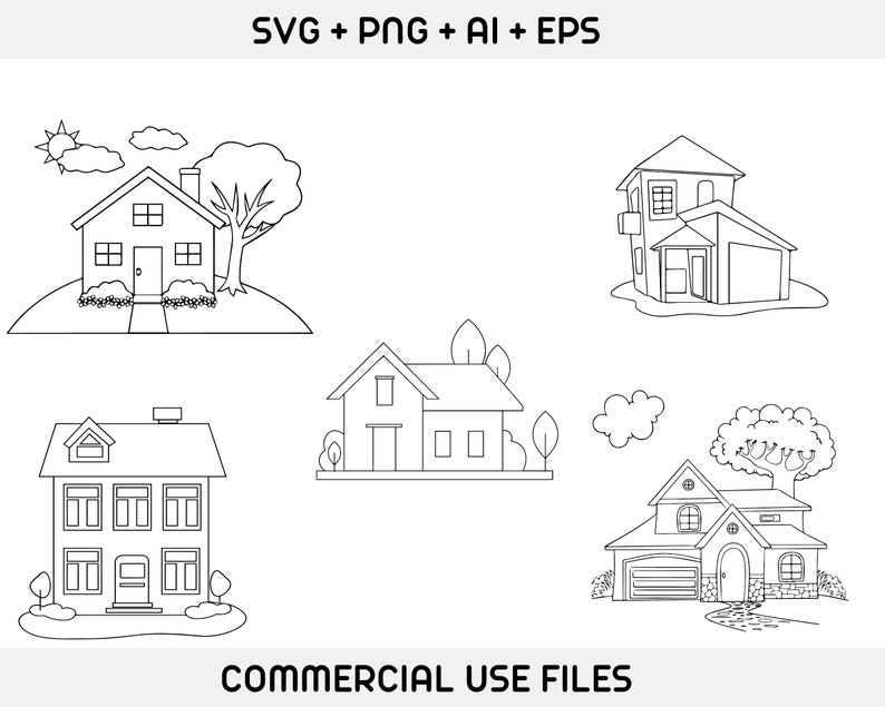 House Svg Bundle Home Svg Villa Svg Building Svg House - Etsy