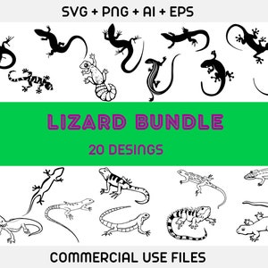 Lizard SVG Bundle, Gecko Svg, Reptile Svg, Lizard Clipart, Lizard ...
