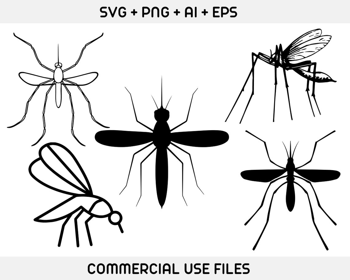 Mosquito SVG Mosquito PNG Mosquito Clipart Mosquito Cut - Etsy