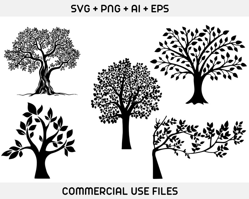 Tree Svg Bundle, Woodland Svg, Png, Forest Svg Bundle, Camping Svg ...