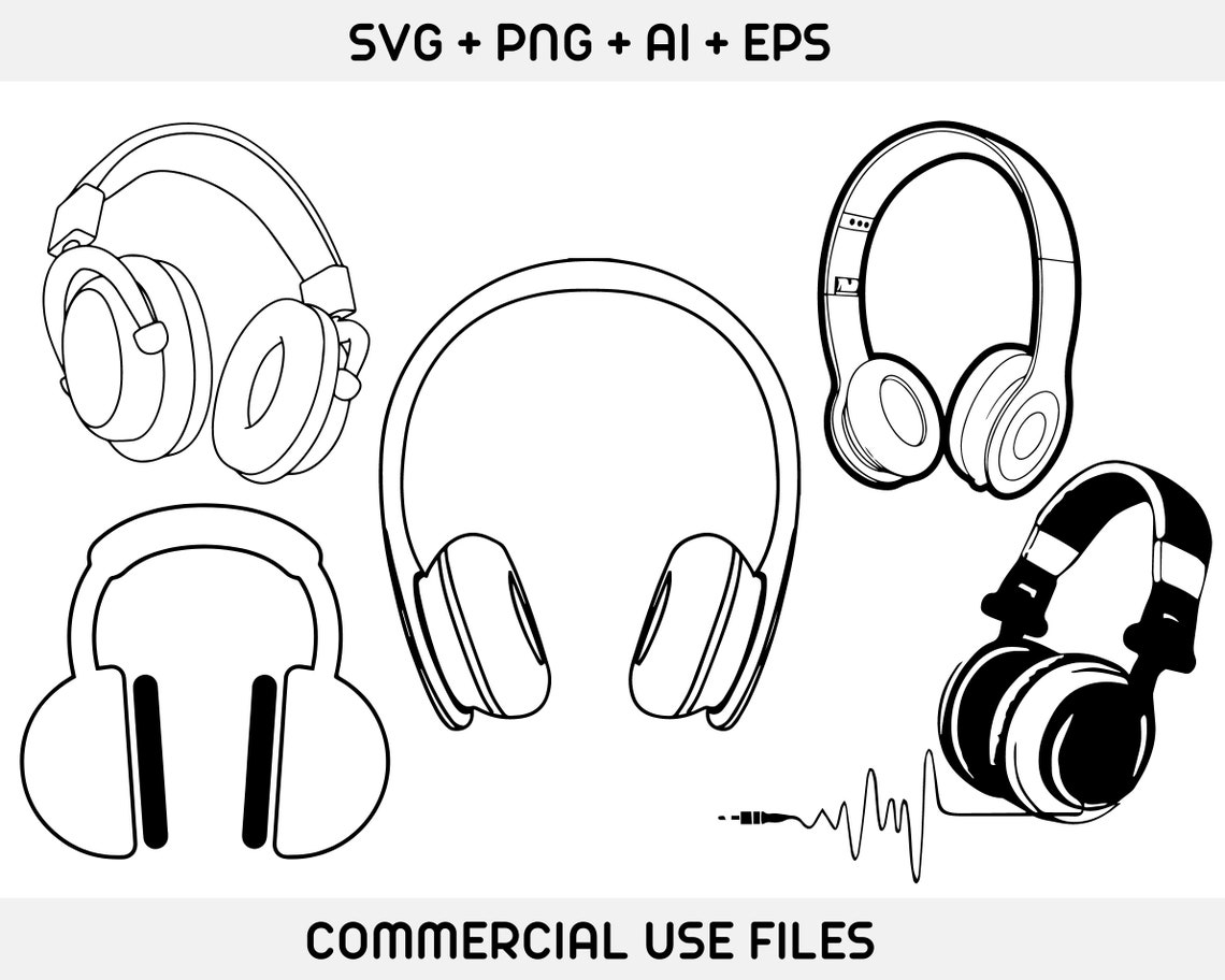 Headphone Svg Headset Svg DJ Svg Music Svgheadphones - Etsy