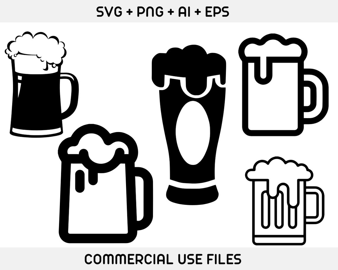 Beer Svg Beers Cheers Svg Beer Mugs Svg Drinking Svg Beer Etsy