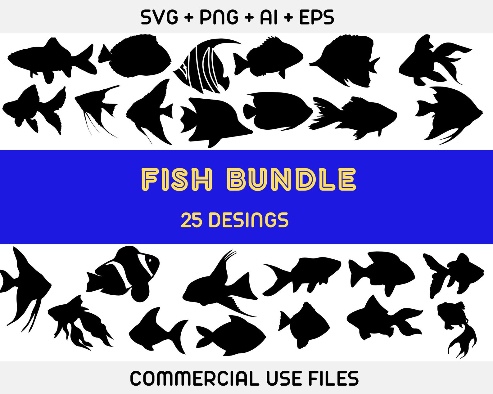 Fish Svg,fish Svg Bundle, Fishing SVG, Fish Clipart, Fishing Clipart ...