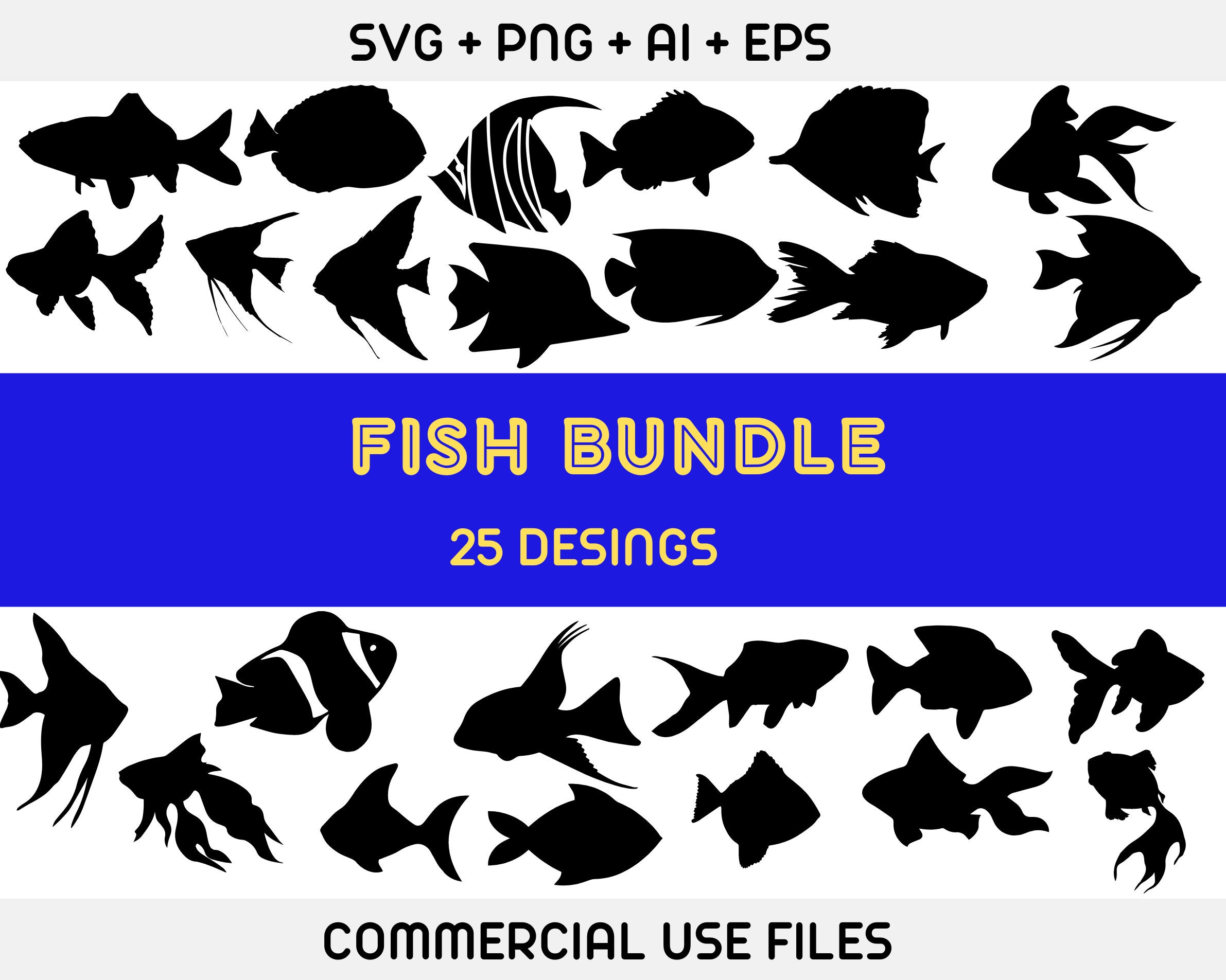 Fish Svgfish Svg Bundle Fishing SVG Fish Clipart Fishing - Etsy Canada