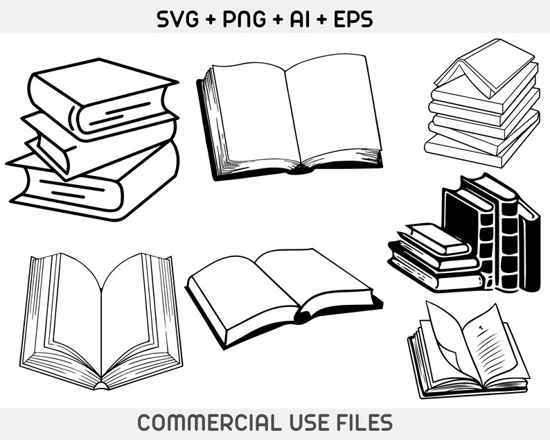 Book SVG Open Book SVG Library SVG School Svg Monogram - Etsy