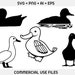 Duck SVG Animal Svgduck Silhouettesvg Cut Filesduck Bundle - Etsy