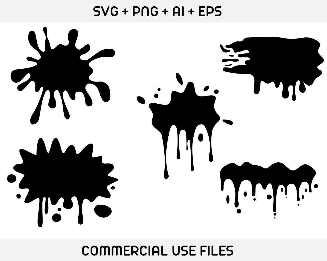 Paint Splatter SVG Bundle Paint Splats Svg Paint Svg Ink - Etsy