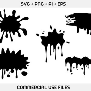 Paint Splatter SVG Bundle, Paint Splats Svg, Paint Svg, Ink Splatter ...