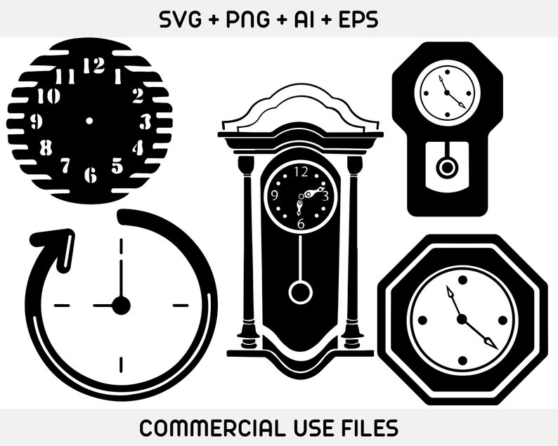 Clock Face SVG Bundle Clock Numbers Svg Clock Face Vector - Etsy UK