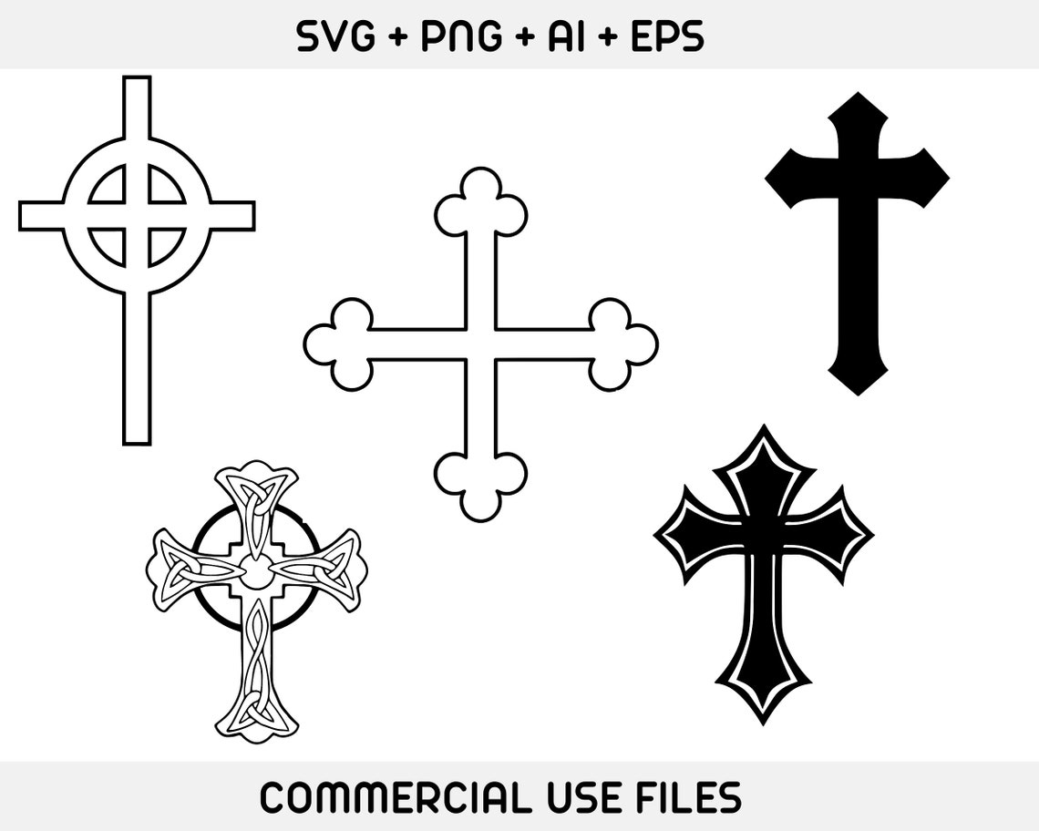 Cross Svg Bundle Christian Svg Christian Cross Clipart - Etsy