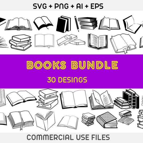 Book Svg - Etsy