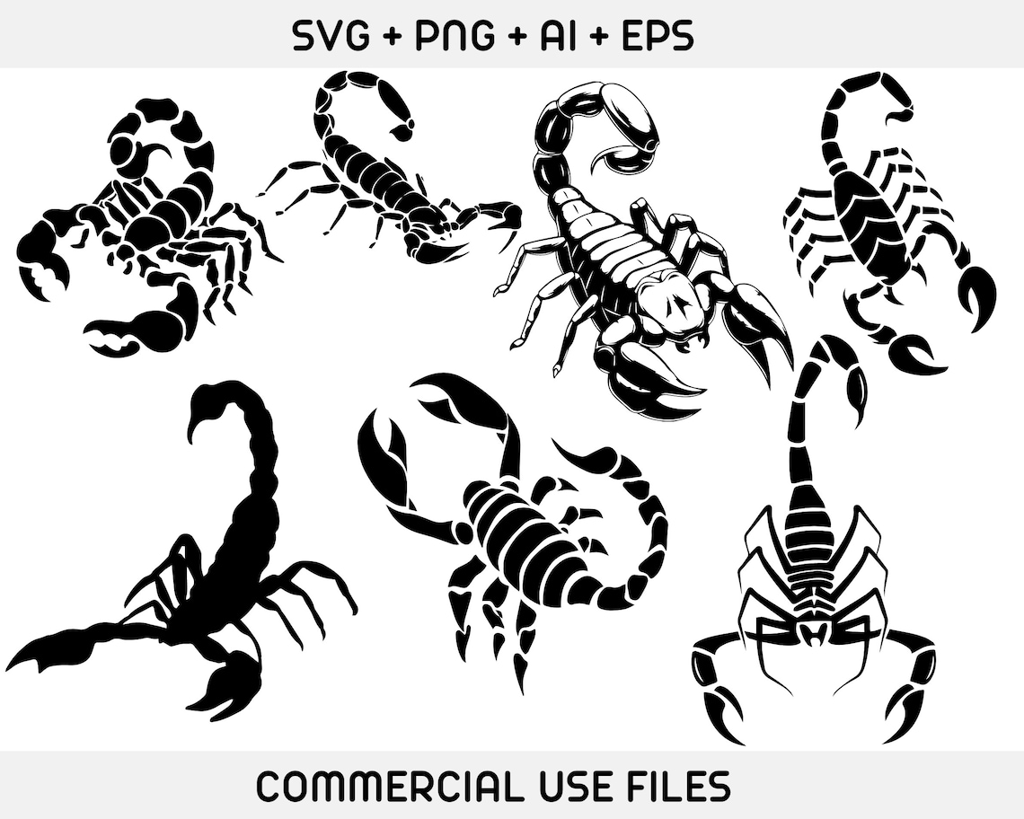 Scorpion SVG Bundle, Scorpion Png, Scorpion Eps,scorpion Silhouette ...