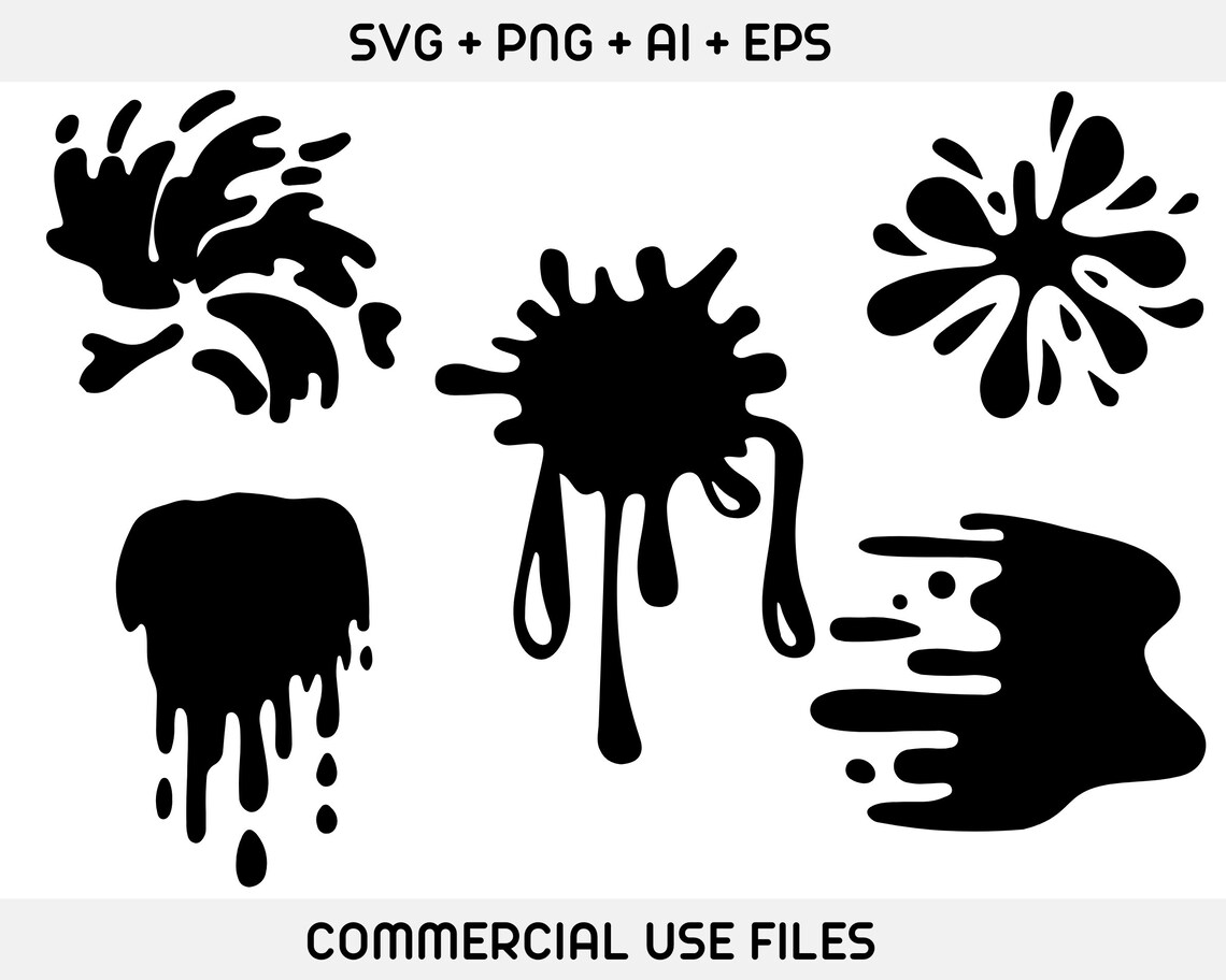 Paint Splatter SVG Bundle Paint Splats Svg Paint Svg Ink - Etsy