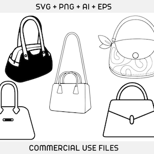 Handbags SVG, Handbags Bundle SVG, Purse SVG, Hand Purse Svg, Fashion ...