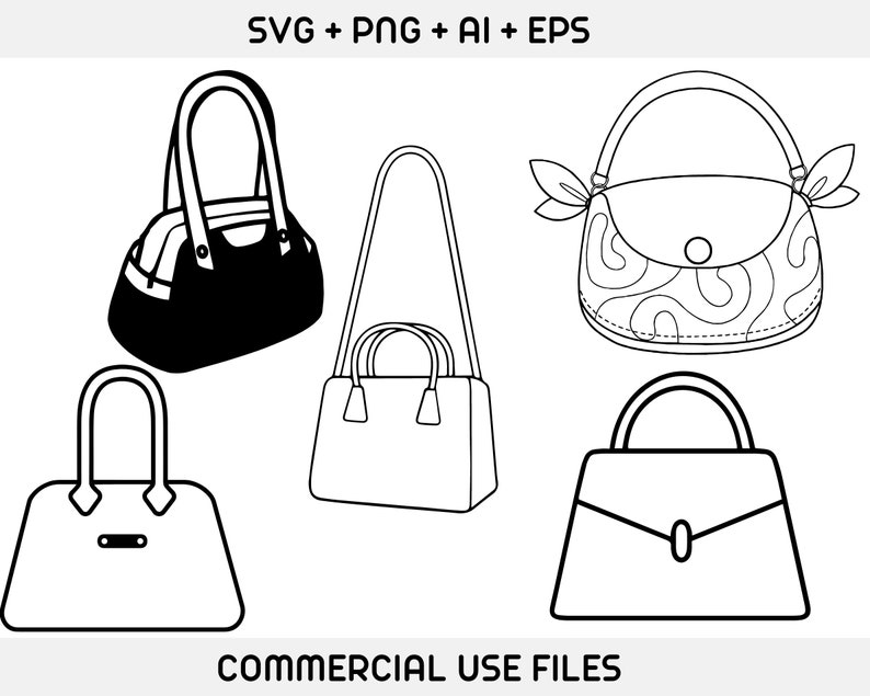Handbags SVG Handbags Bundle SVG Purse SVG Hand Purse Svg - Etsy