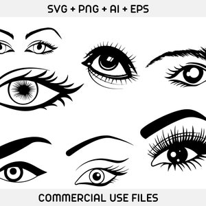 EYELASHES SVG Bundle, EYELASHES Clipart Bundle, Eyelashes Svg Files for ...
