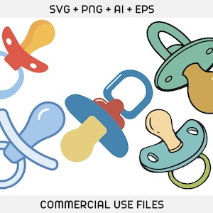 Baby Pacifier Svg, Pacifier SVG File, Pacifier Vectors,baby Pacifier ...