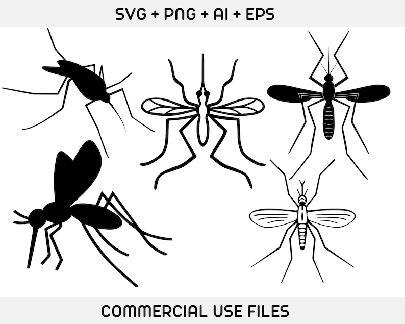 Mosquito SVG Mosquito PNG Mosquito Clipart Mosquito Cut - Etsy