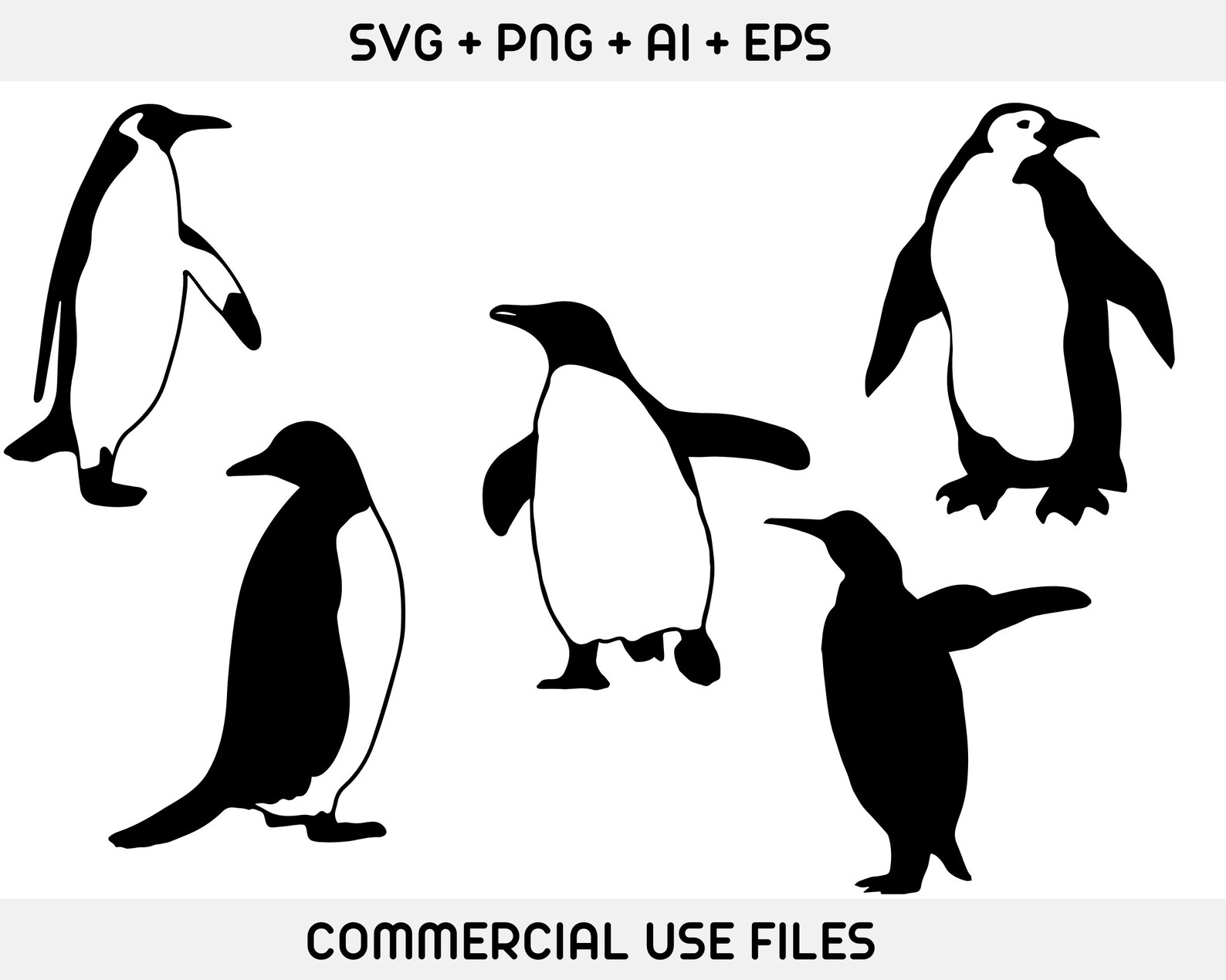 Penguin SVG Penguin SVG Bundle Penguin Clipart Penguin - Etsy