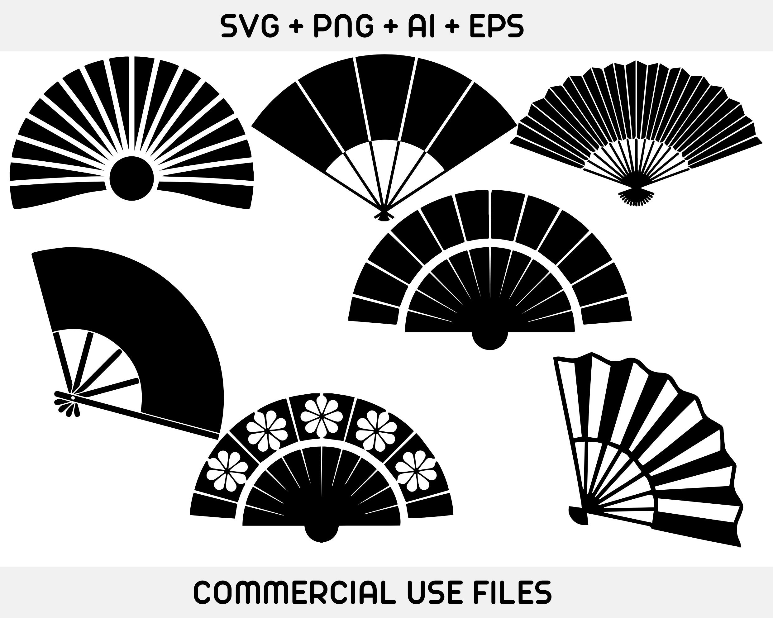 Fan Svgfan Svg Bundle Hand Fan Svg Japanese Fan Svg - Etsy Hong Kong