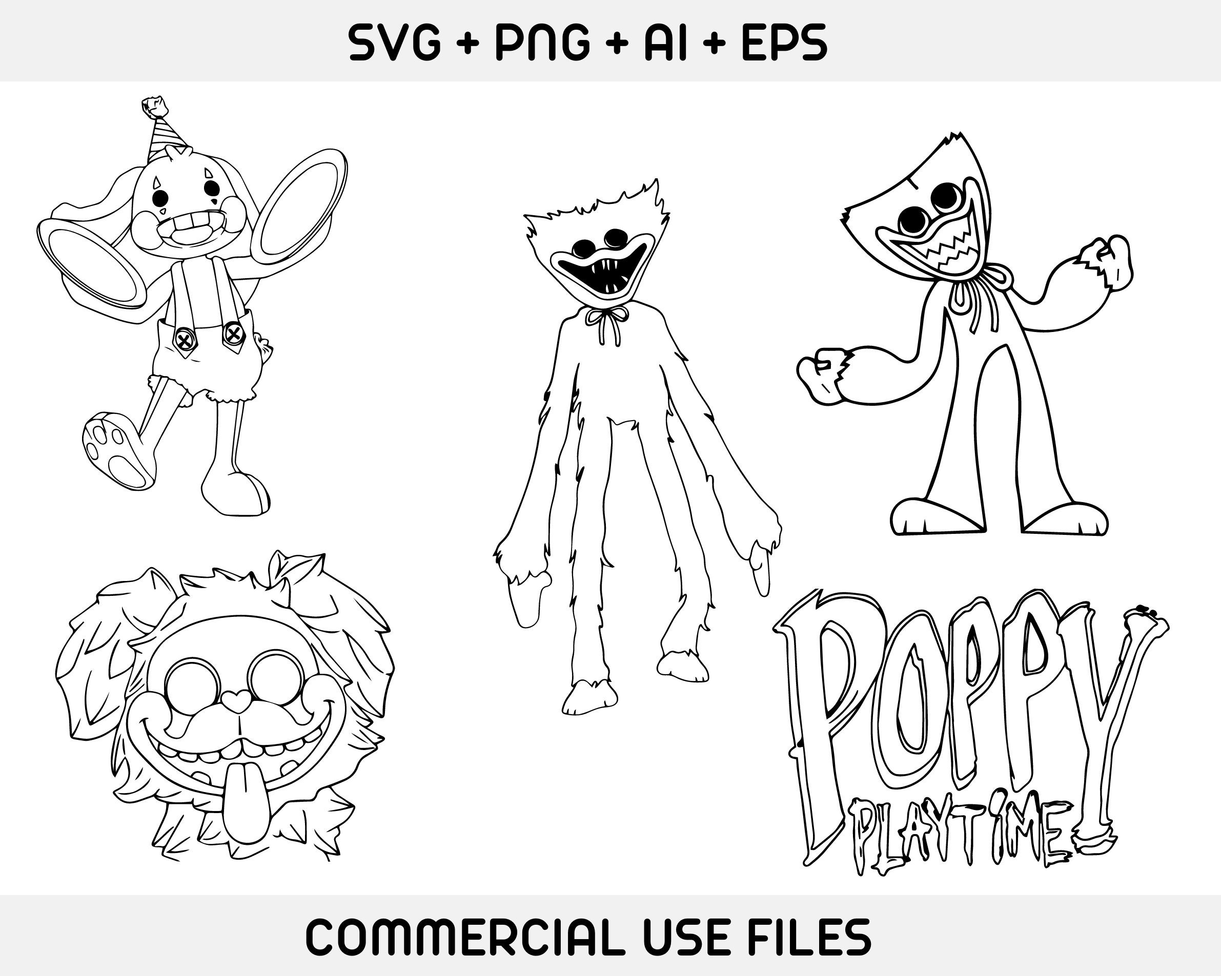 Huggy Wuggy Svg Kissy Missy Svg Poppy Playtime Svg - Etsy UK