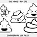 Cute Poop Svg,poop Emoji Svg Bundle,toilet,shirt,smiling Poop, Poop ...