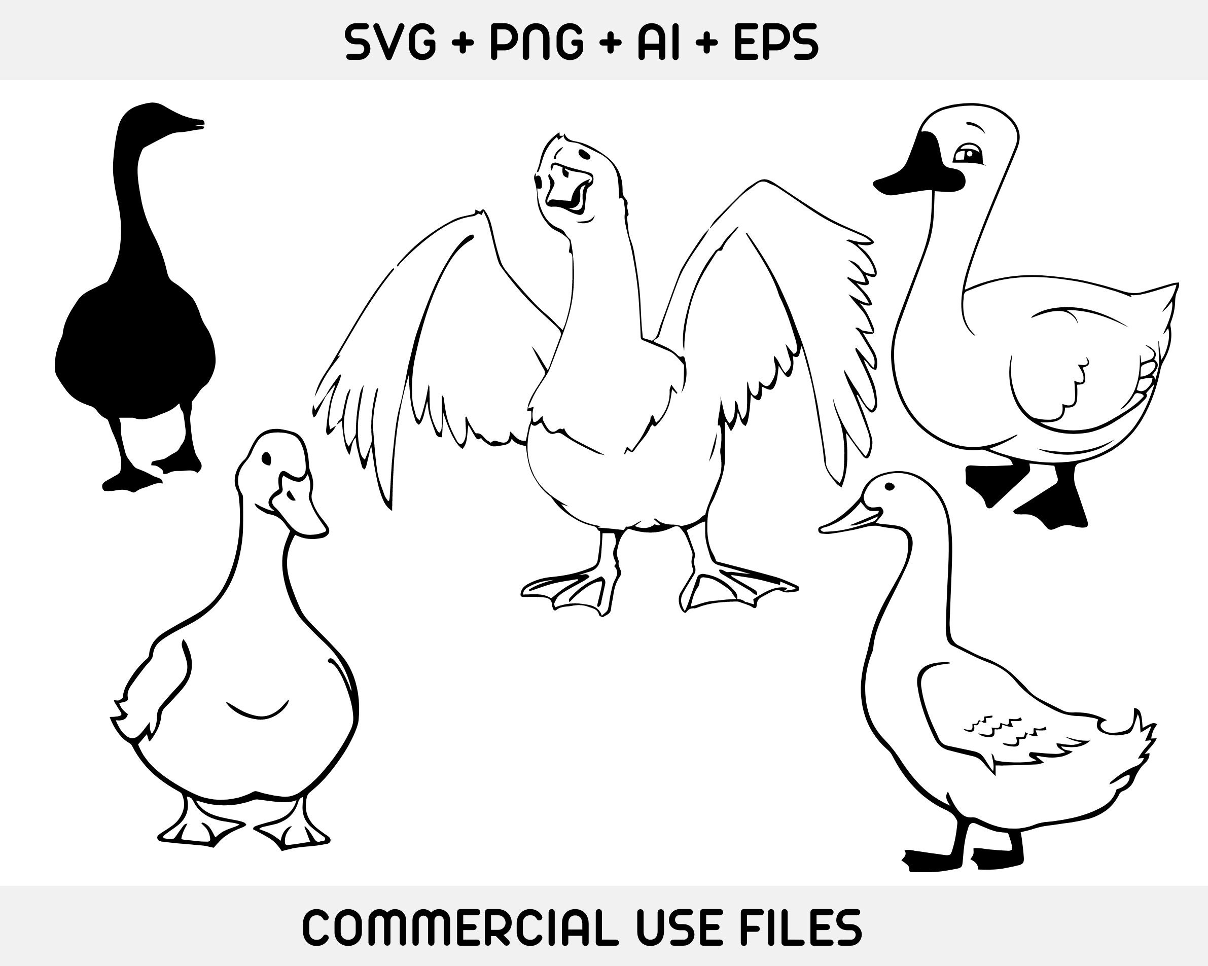 Goose SVG Cut File Flying Geese SVG Goose Silhouette - Etsy Australia