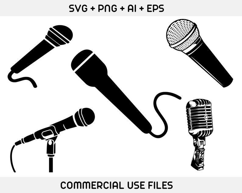 Microphone Svg mic Svg retro Microphone Svg Microphone - Etsy