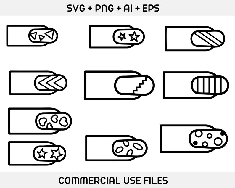 Nail Svg Bundle Nails Svg Nails Print Svg Nail Design Svg - Etsy