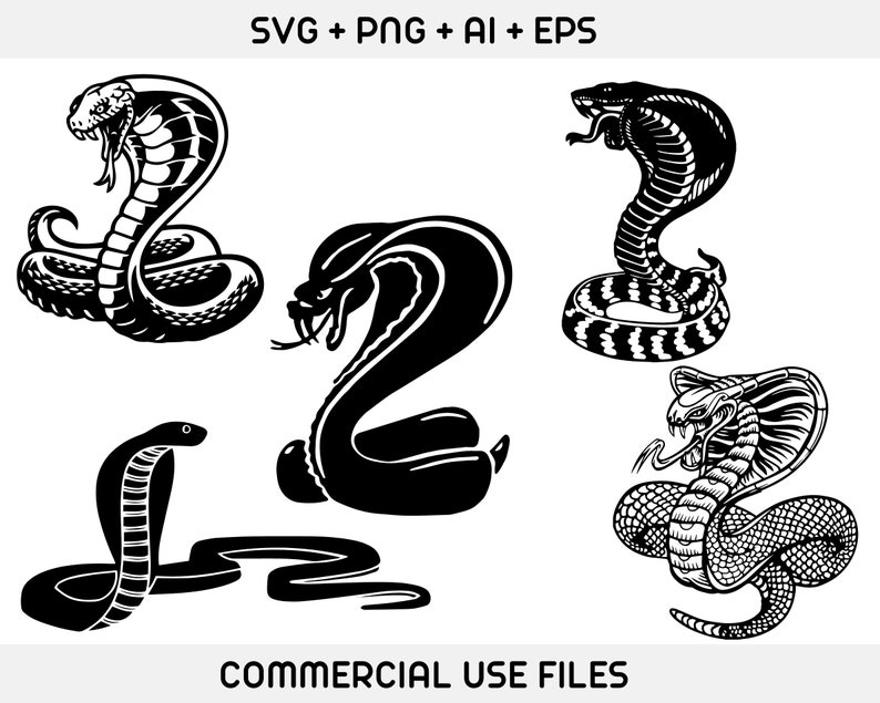 Cobra SVG, Cobra SVG Bundle, Cobra Clipart, Cobra Files for Cricut, Cut ...