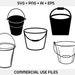 Bucket Svg Bundle, Bucket Svg, Bucket Silhouette, Water Bucket Svg ...