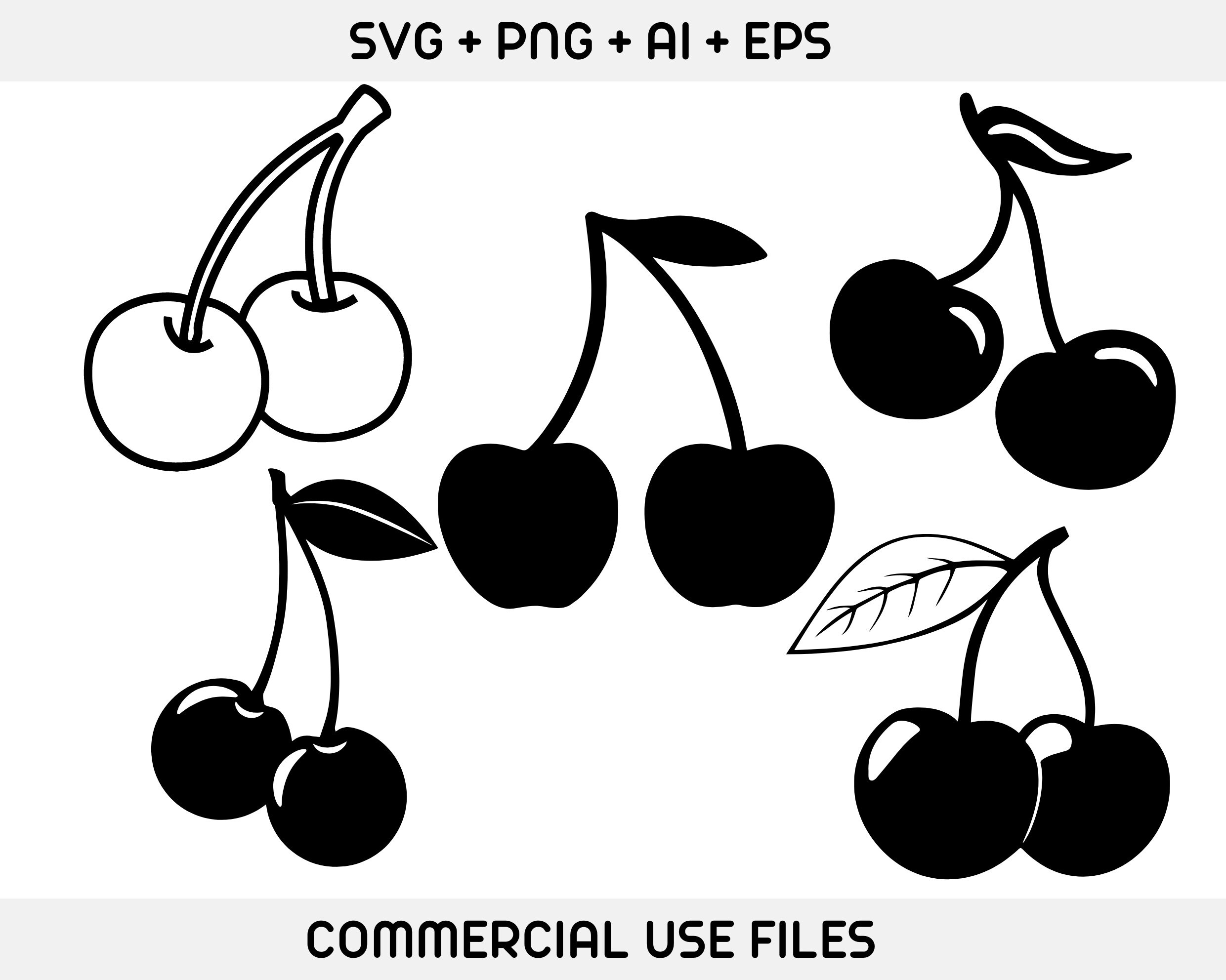 Cherry SVG Bundel Cherry vector Cherry gesneden bestanden - Etsy Nederland